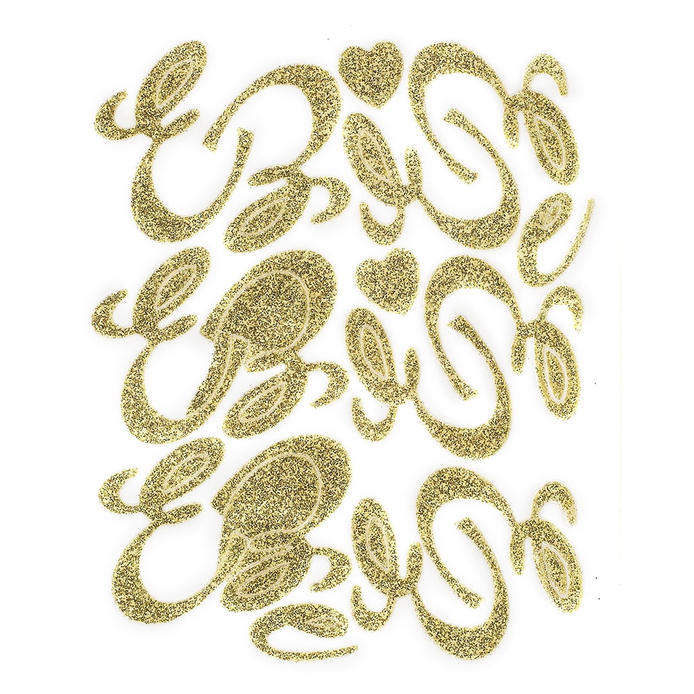 JAM Paper Gold Letter E Script Stickers, 14/Stickers - Walmart.com