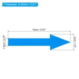 Uxcell 6" Length Directional Arrow Sticker Self Adhesive Wall Sign Blue ...