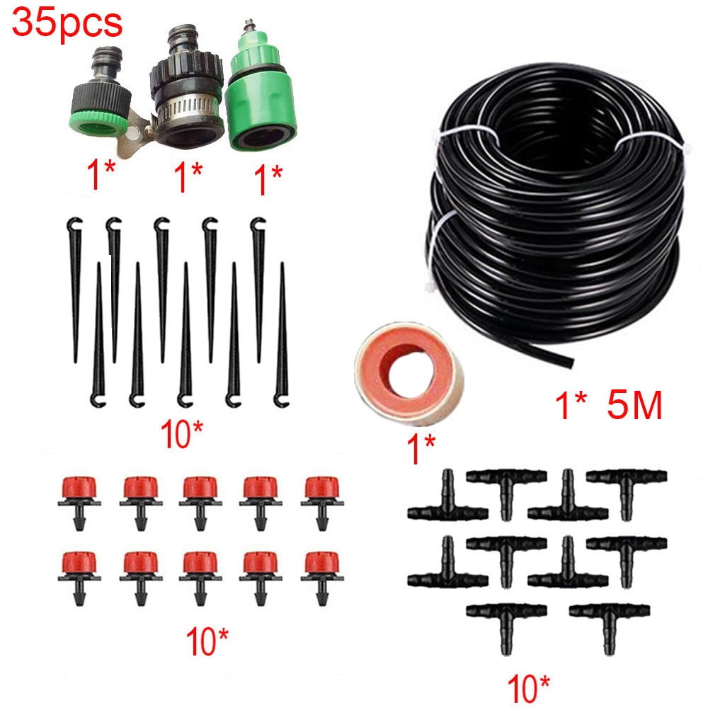 Tssuoun DIY Drip Irrigation System Plant Watering Garden Hose Kits ...