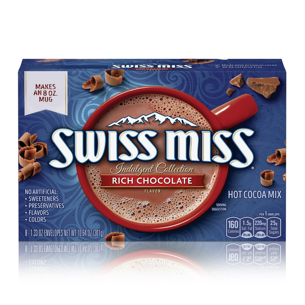 Swiss Miss Indulgent Collection Rich Chocolate Hot Cocoa Mix Packets, 8 ...