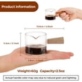 2.5 oz/75ML Espresso Shots Cup with Wood Handle (2 Pack), Clear Glass ...