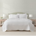 Martha Stewart Vintage Scallop Sparkling White Full/Queen Quilt Set ...
