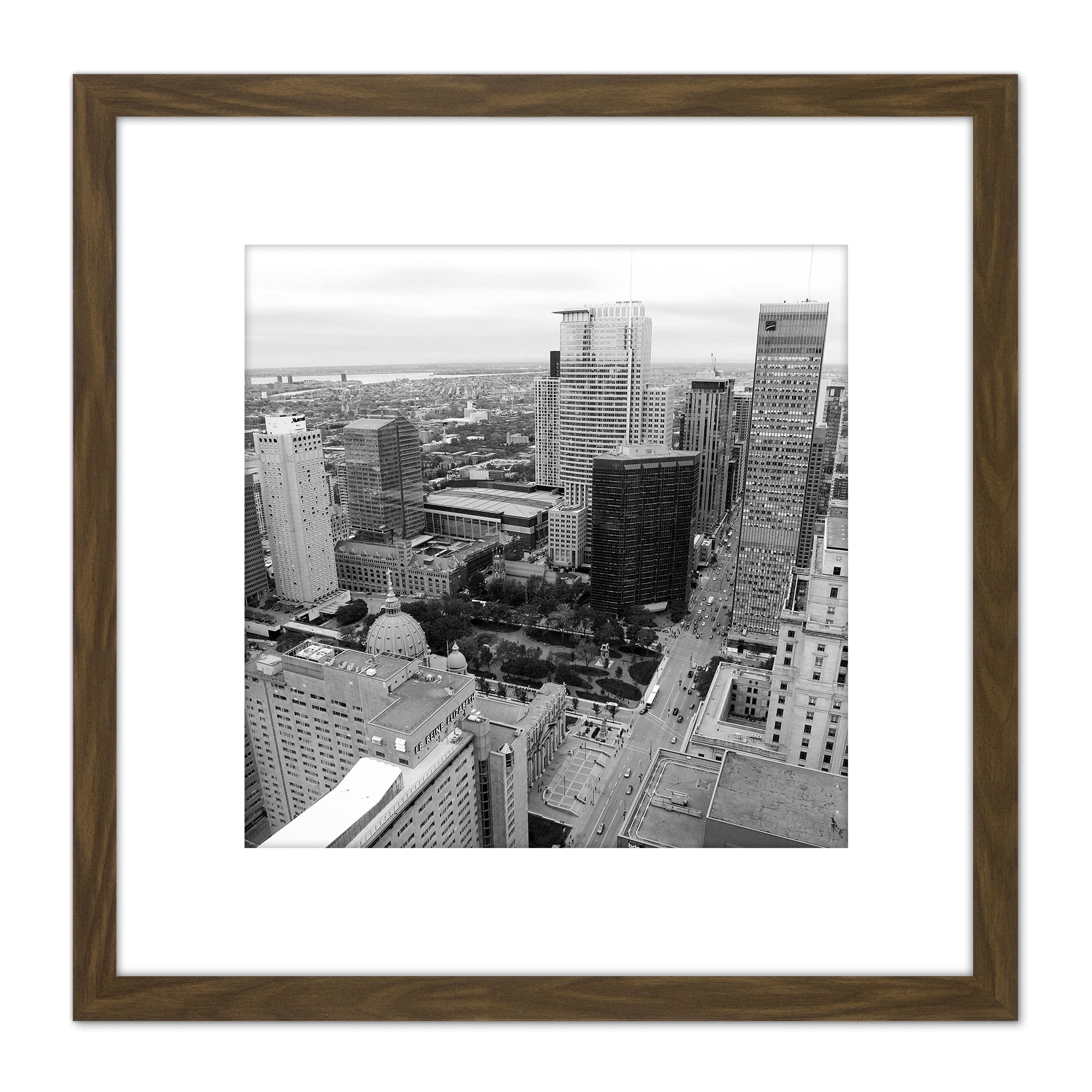 Montreal Canada City Buildings Photo 8X8 Inch Square Wooden Framed Wall ...