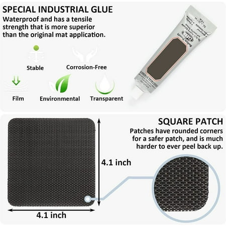 Pack of 2 Non-woven Trampoline Repairing Sticker Sealing Square 2 ...