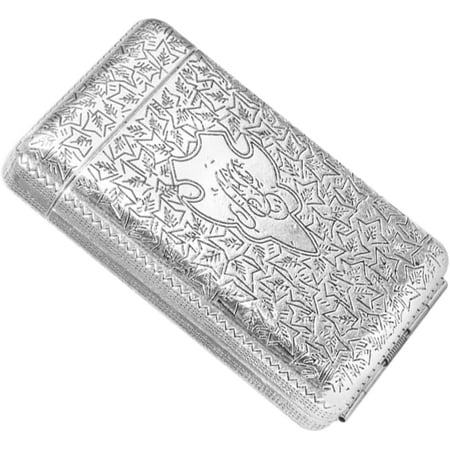 Metal cigarette case holds 14 cigarette case tobacco storage pockets ...