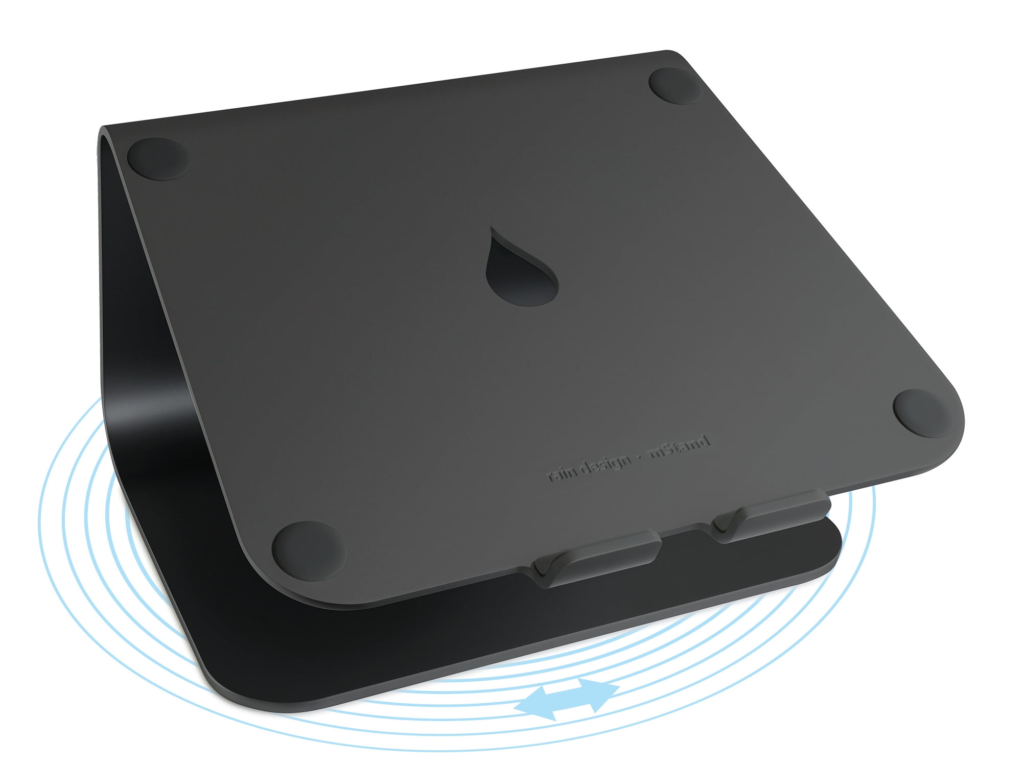 Rain Design mStand360 Laptop Stand w/ Swivel Base - Black, Black ...