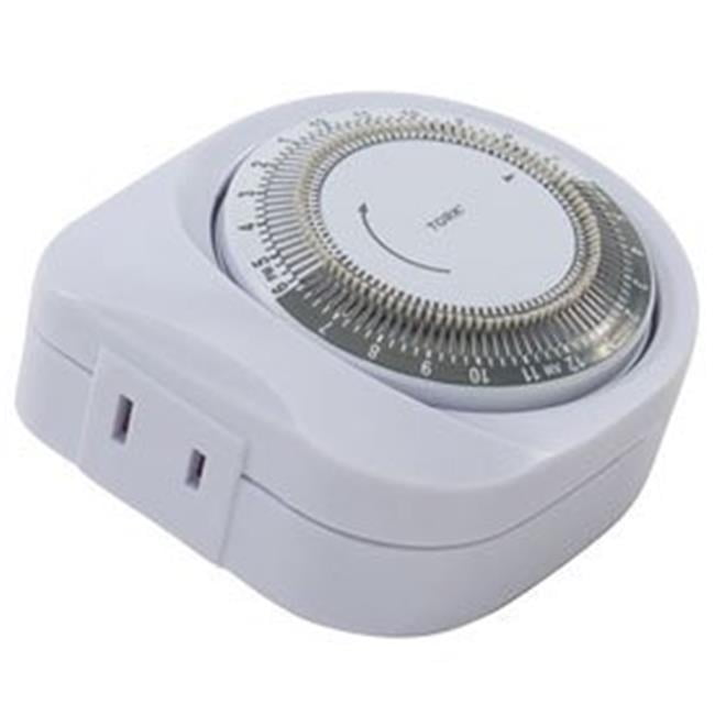 Tork 401A 24 Hrs Polarized Mechanical Timer, Gray - 125Vac, 15A ...