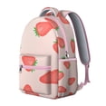 Strawberry Print Waterproof School Backpack - Ergonomic Student ...