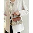 JUYGO Women Straw Crossbody Bag Leather Top Handle Straw Handbag Summer ...