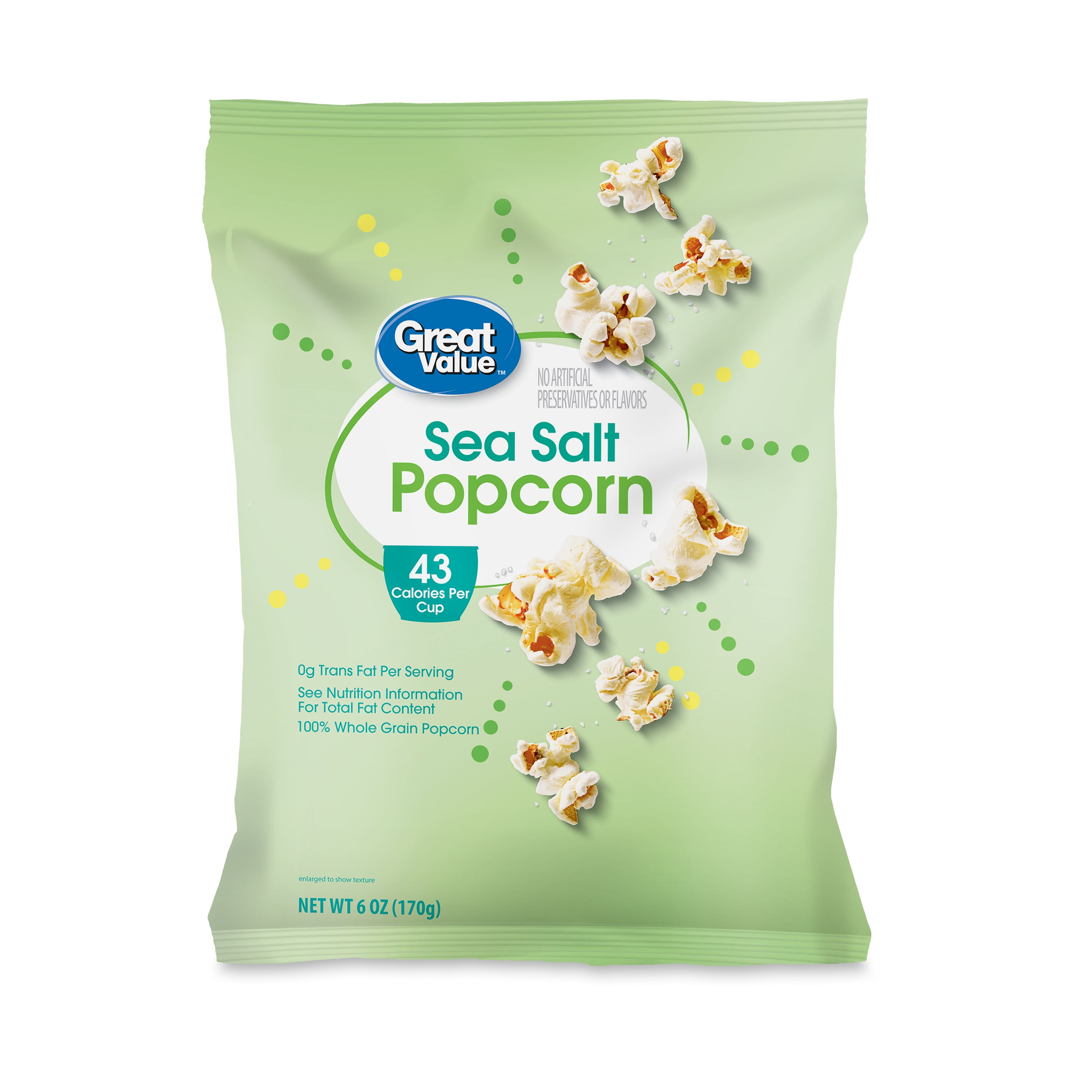 Great Value Sea Salt Popcorn, 6 oz - Walmart.com