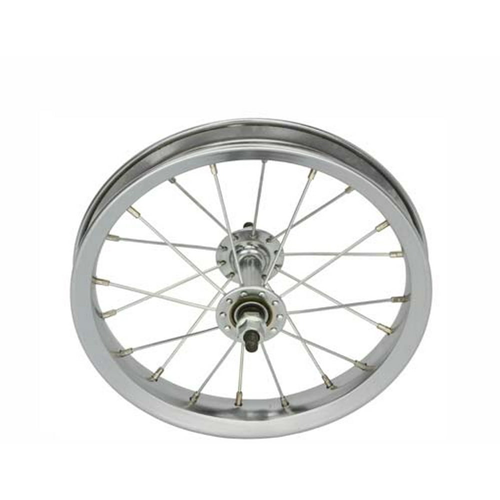 12 1/2" x 2 1/4" Steel Front Wheel 14G Chrome. Bicycle wheel, bike ...