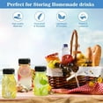 LiLiang 4oz Small Plastic Juice Bottles, 12PCS Clear Reusable Drink ...