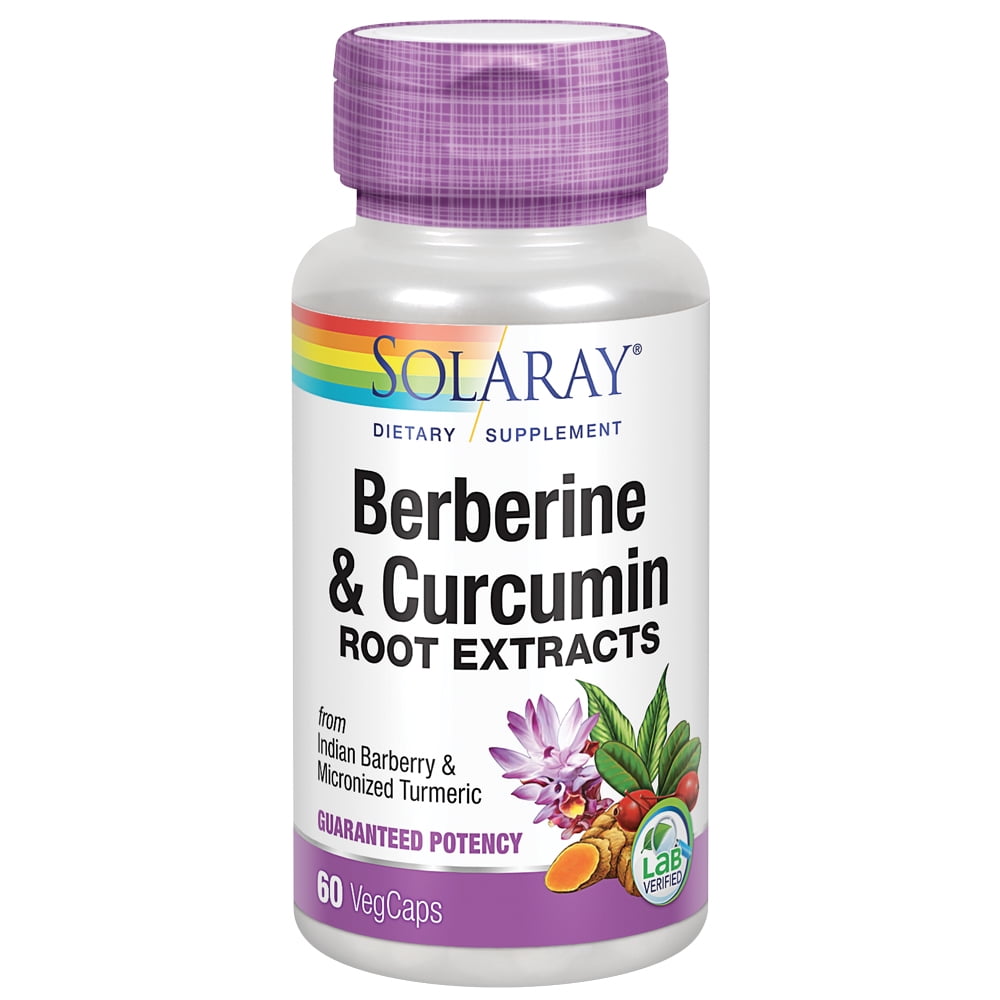 Solaray Berberine & Curcumin Root Extracts | Healthy Digestive ...