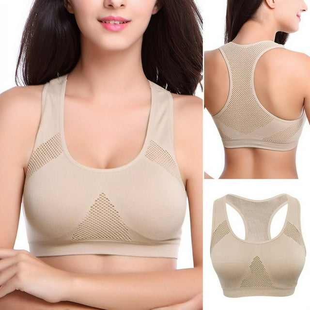 Fitness Bra Padded Cosy Wirefree Bralette Womens Seamless Double Layer