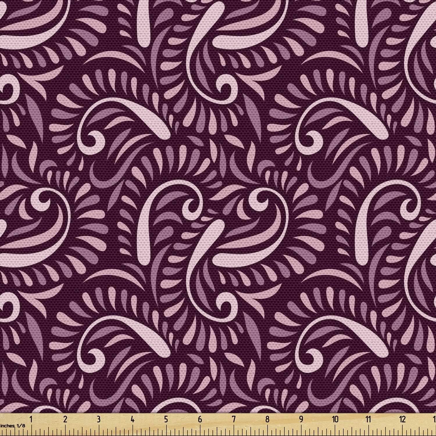 Paisley Fabric by the Yard, Oriental Eastern Style Ornamental Abstract ...