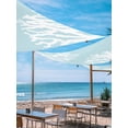 Abstract Art Sun Shade Sail 6.5'X10' Coral Blue Background Modern ...