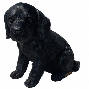 Sandicast "Small Size" Sitting Black Labrador Retriever Dog Sculpture ...