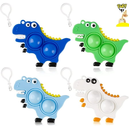 4 Packs Mini Simple Silicone Dimple Duo Fidget Popper for Adults Kids ...