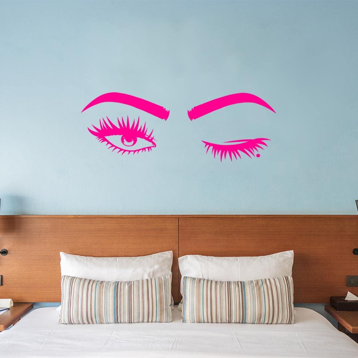 VWAQ Eyes Wink Vinyl Wall Decals Home Bathroom Mirror Decor - EWWD-V1 ...