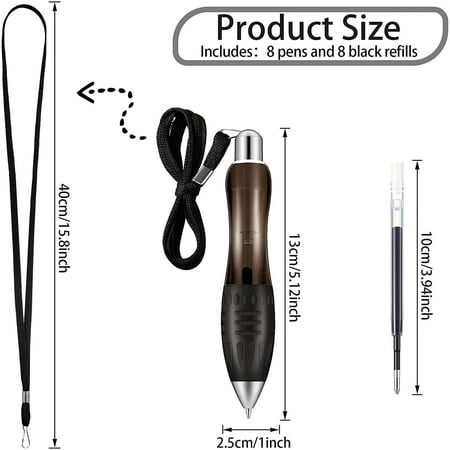 8 Pieces Retractable Big Fat Pen Heavy Weighted Ballpoint Pens Mini ...