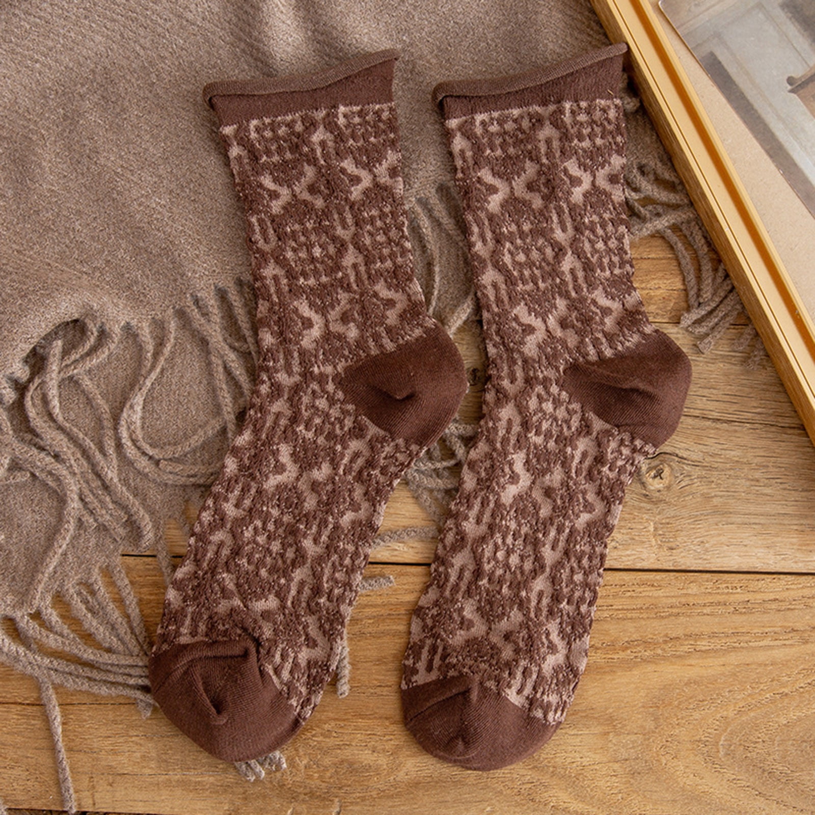 Dyfzdhu Women New Socks Rolled Edge National Wind Tube Socks Japanese ...