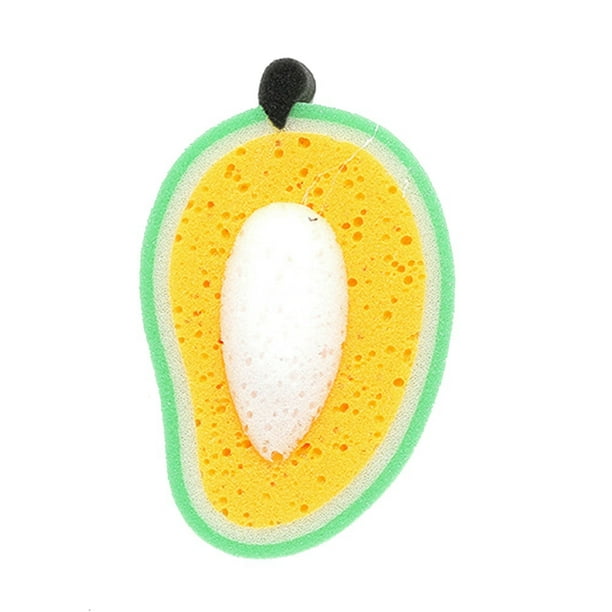 Lishi Mango-shaped Fruit Sponge Dish Cleaning Cloth Scouring Pad ...