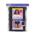 Hanes Womens Comfort Underwear Breathable Cotton Black Brief Panties