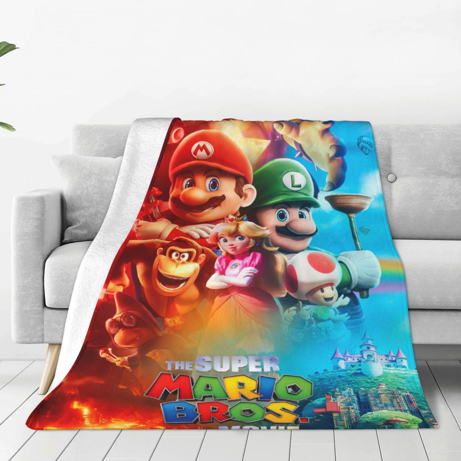 Click here for Officials Mario Movie Poster Flannel Blanket Cozy... prices