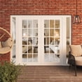 Front Exterior Prehung Metal-Plastic Double Doors Clear Glass / MANUX ...