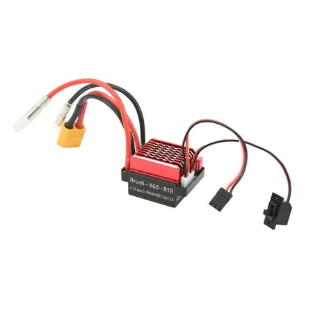 RC Brushed Electric Speed Controller, XT60 Plug Automatic Adjustment ...