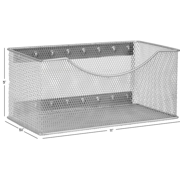 Ybm Home Wire Mesh Magnetic Storage Basket, Trash Caddy, Kitchen Office ...