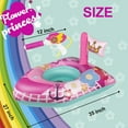 "10Leccion Toddler Pool Float for Kids, Pink Flower Inflatable Boat ...