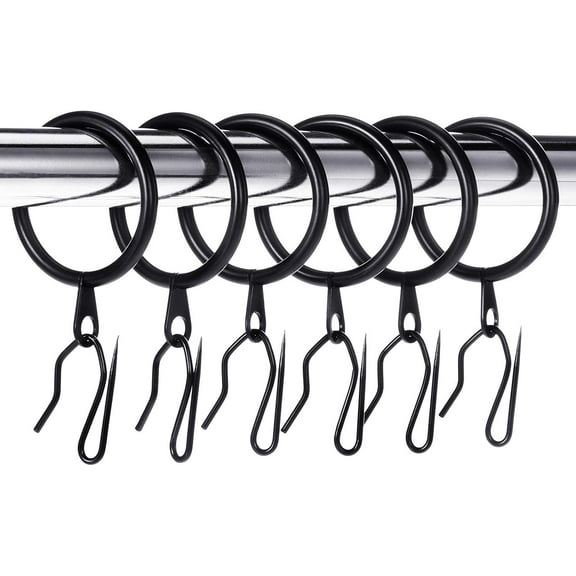 FUGee-30 Pieces Metal Drapery Curtain Rings Curtain Hanging Rings and ...