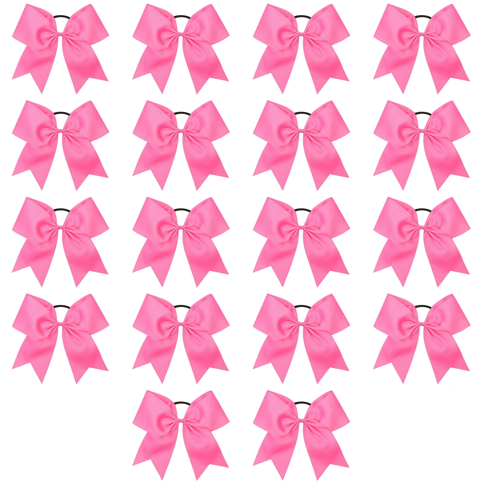Cheer Bows, Caenagrion 18 pce 8" Pink Cheer Hair Bows for Cheerleaders ...