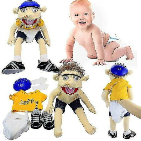 58cm Jeffy Plush Toy Cosplay Jeffy Hat Hand Puppet Game Stuffed Doll ...