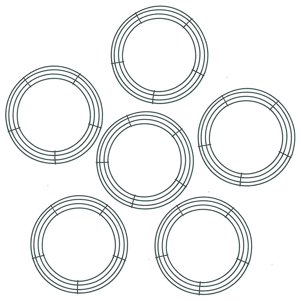 Click here for Unbranded 6 Pieces Dark Green Wire Wreath Rings Wi... prices