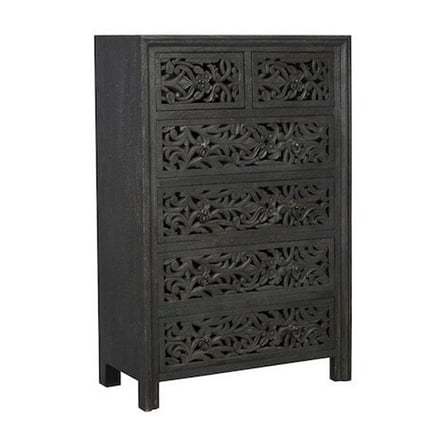 Taran Designs Baker 7-drawer Solid Wood Dresser in Dark Brown - Walmart.com