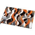 Abstract Orange Twisted Lines Rectangle Rug 2'x3' Classic Geometric Art ...