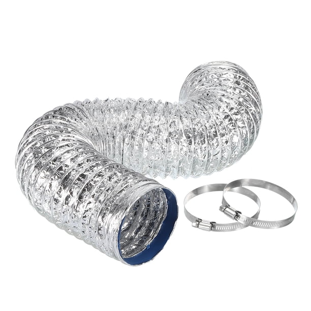 Uxcell Air Aluminum Ducting 4 Inch 3.28 Feet Non Insulated Aluminum ...