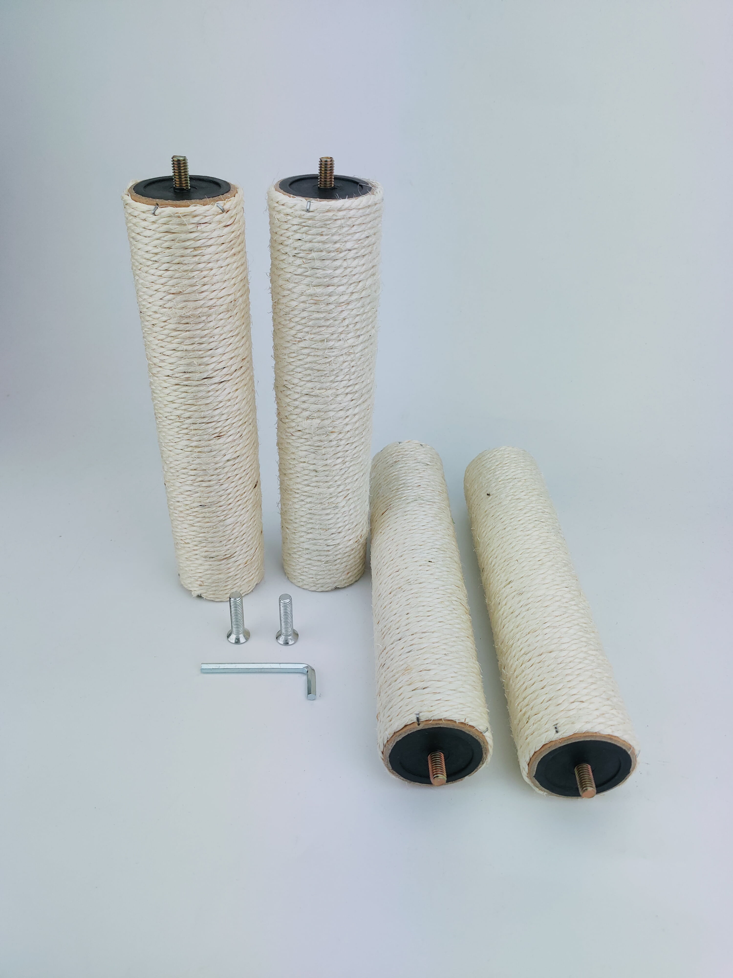 Hemp Rope Scratcher Posts for Indoor Kittens and Large Cats with Screws ...