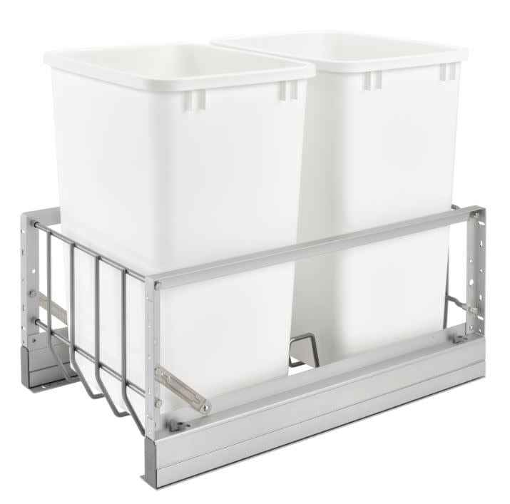 Rev-A-Shelf Double Pull Out Waste Container Storage for Kitchen Base ...