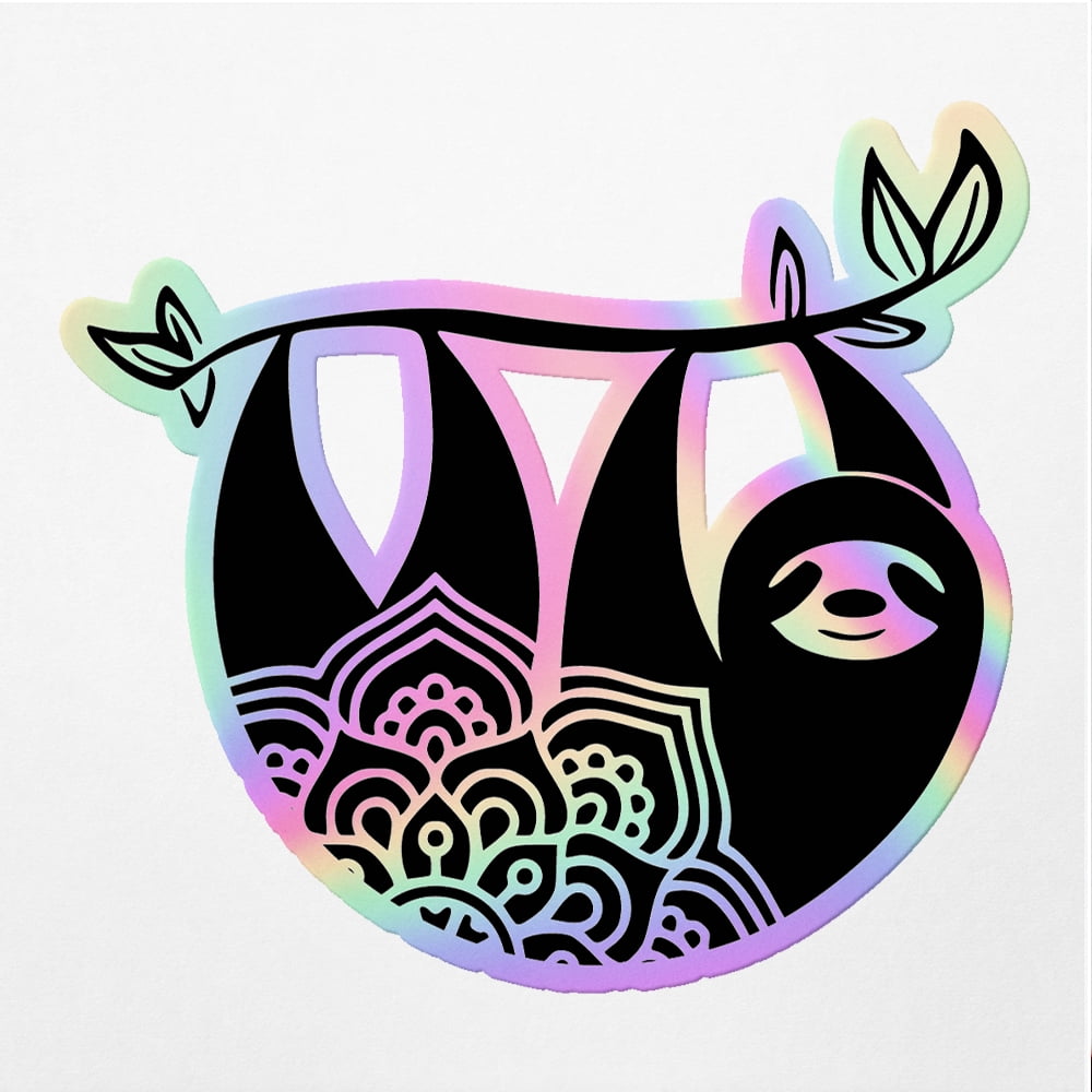 Vinyl Stickers Decals Of Sloth Flowers - Apply On Any Smooth Surfaces ...