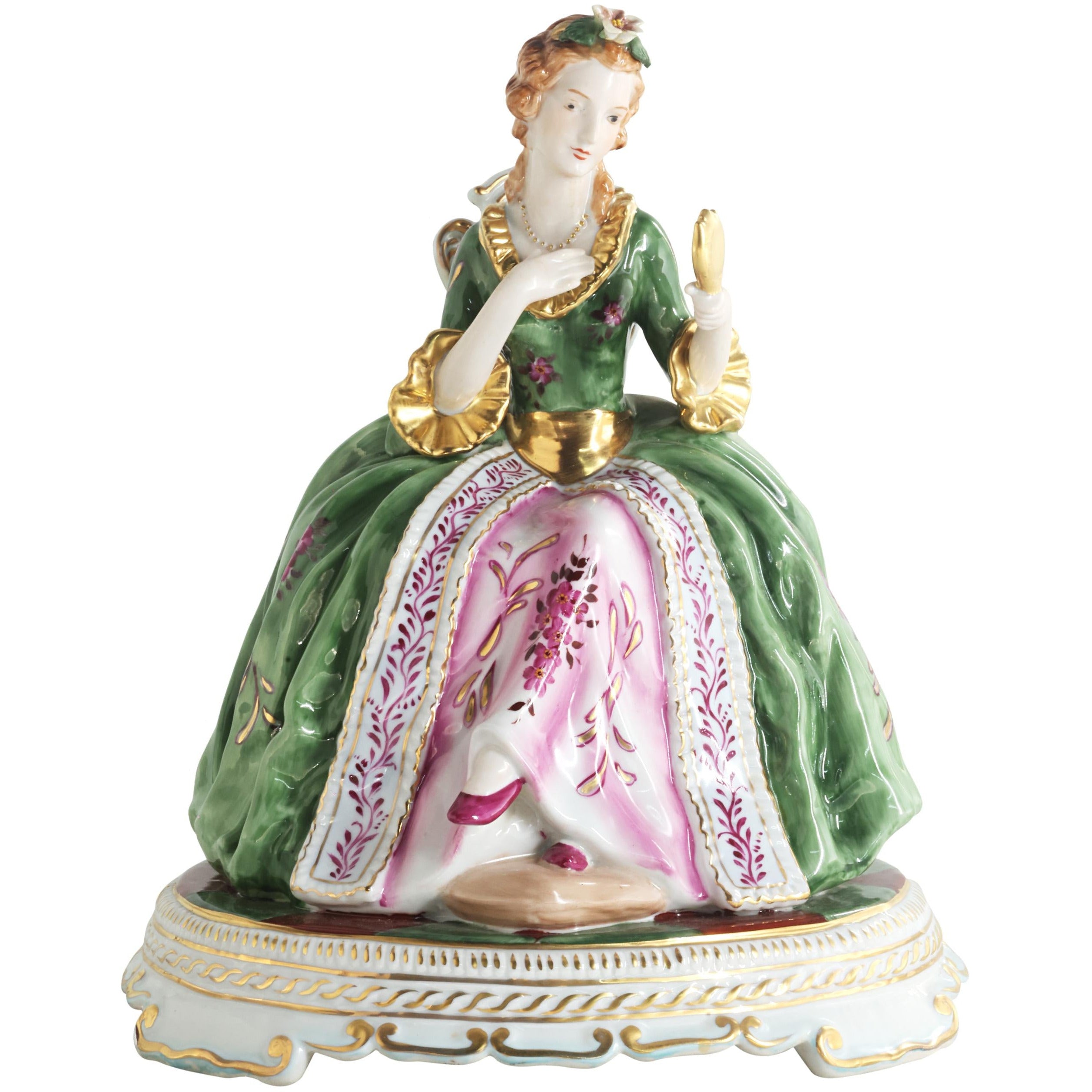 Hand-painted Society Lady Rococo Style Figurine - Walmart.com