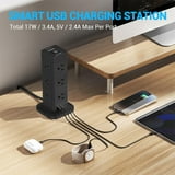 UNICOO® Tower Power Strip, Surge Protector Outlet Tower with 12 AC & 2 ...