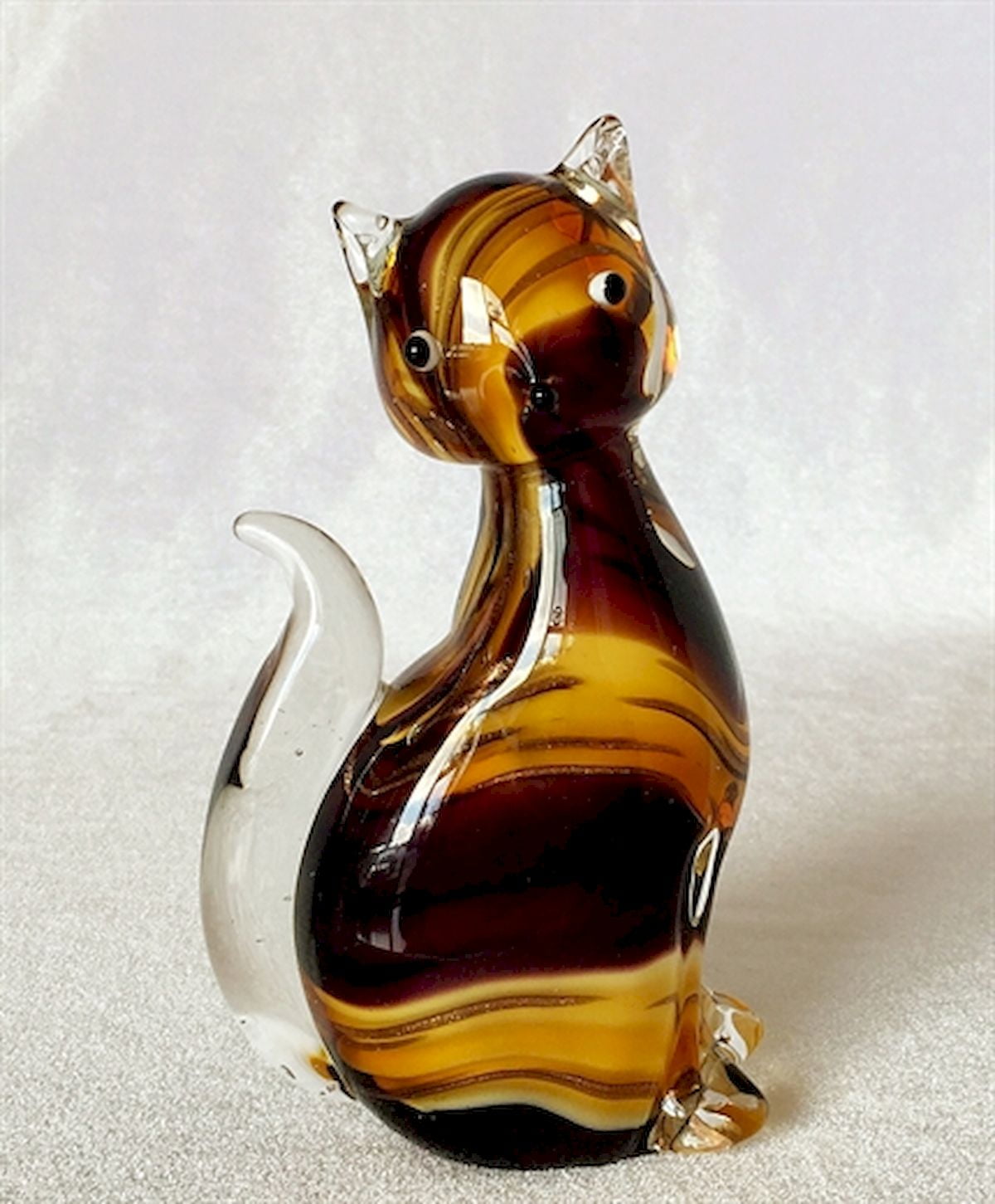 Glass Cat Figurine