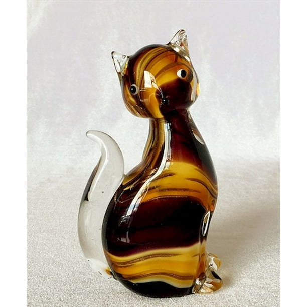Glass Cat Figurine