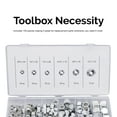 Neiko 50432A Hex Nut Set | 150 Pc Nylon Locking Nuts | A3 Steel | SAE ...