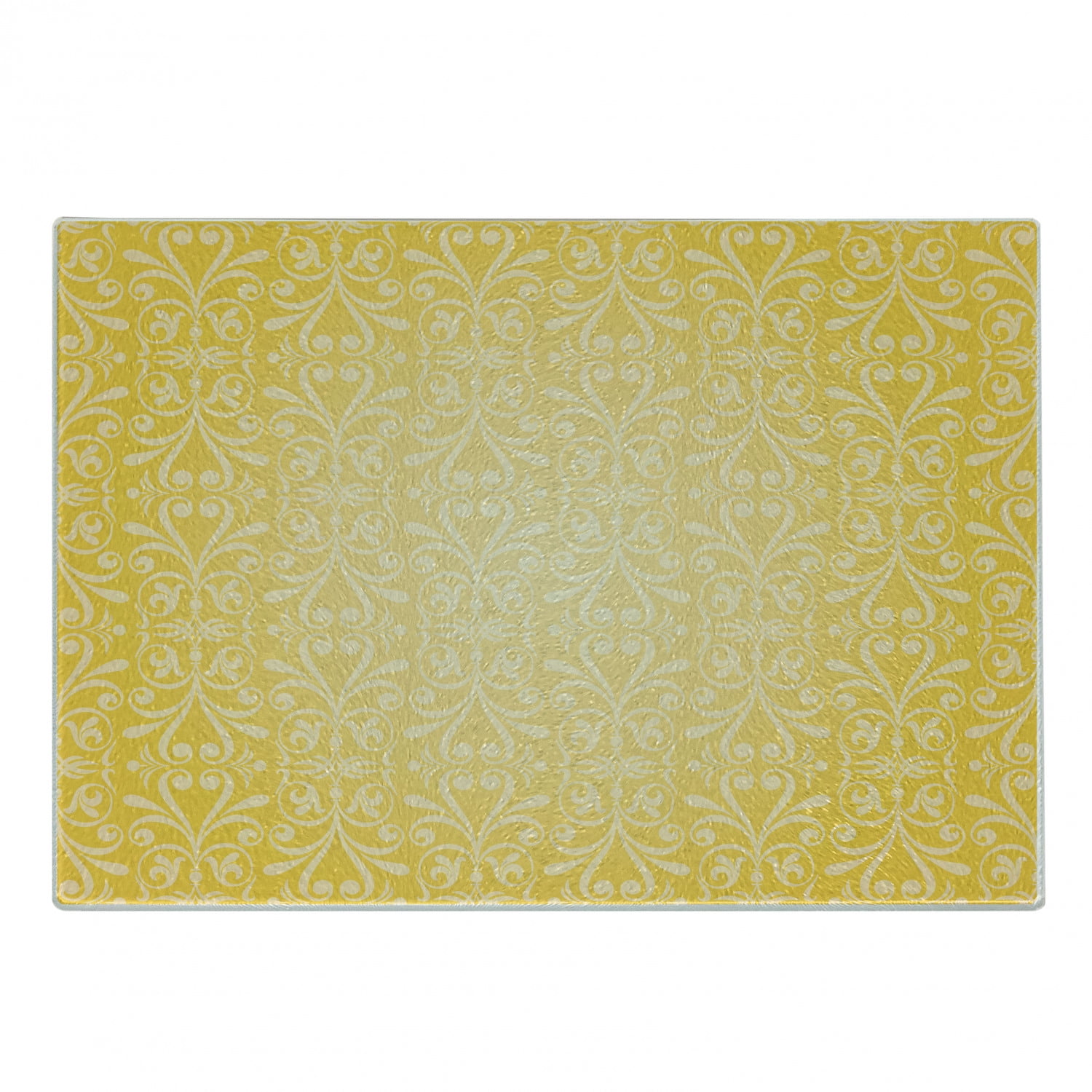 Vintage Yellow Cutting Board, Victorian Style Swirls Timeless Royal ...