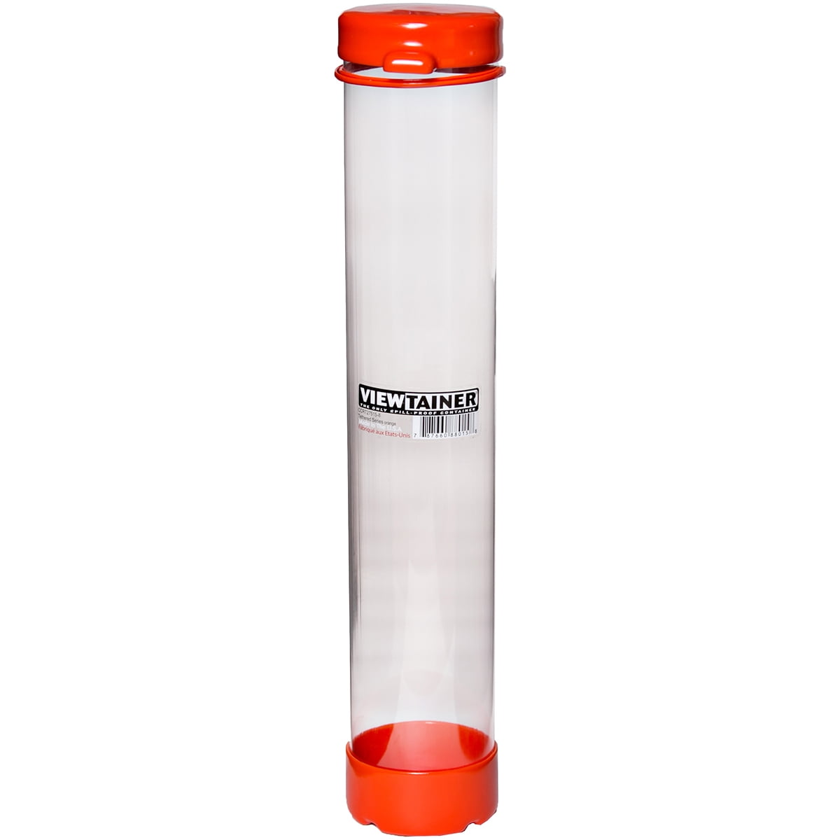 Viewtainer Tethered Cap Storage Container 2.75" X 15" - Orange ...