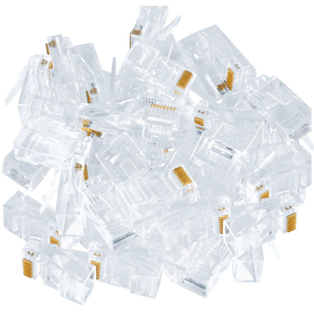 New RJ45 Modular Plug Network Cable LAN Connector Plug End 8P8C CAT5 ...